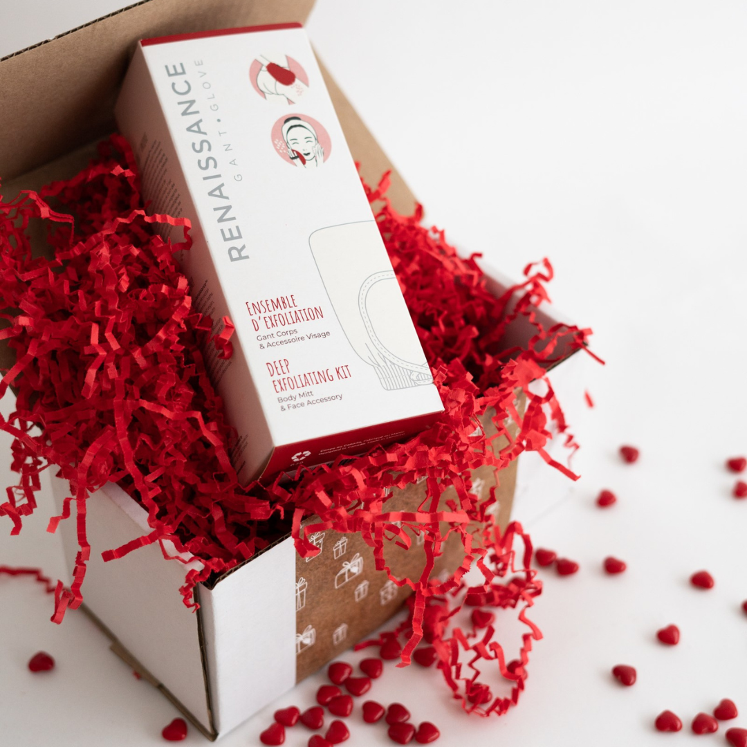 L'ensemble incontournable pour exfolier corps & visage | Gant Renaissance